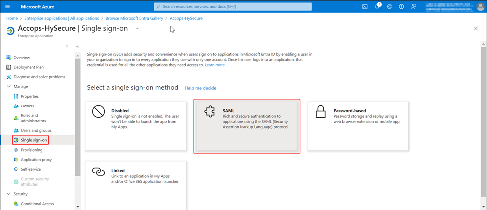 Configure Azure AD as an IdP - Accops HySecure 7.1 Knowledge Center
